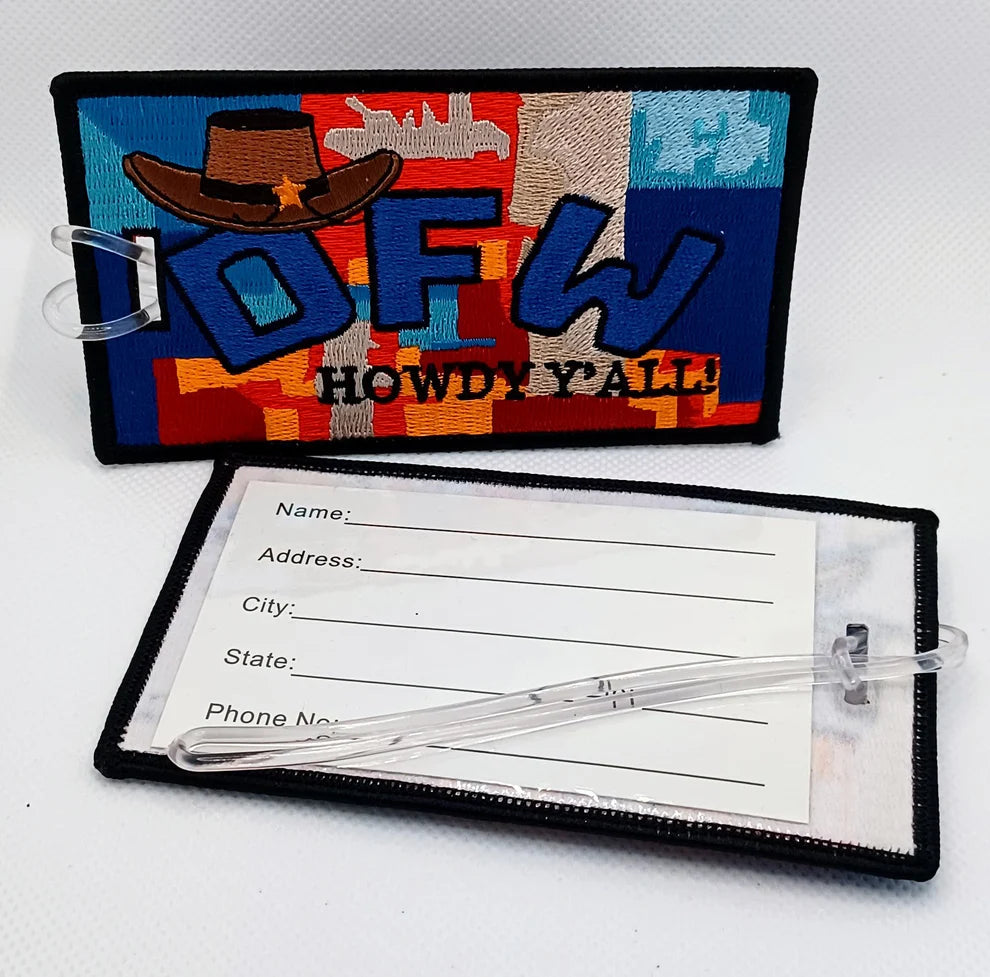 Howdy Y'ALL - DFW - Embroidered Bag Tag – Airline Employee Shop