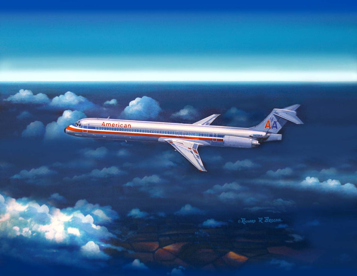 American Airlines MD80 Note Card by Rick Broome – Airline Employee Shop