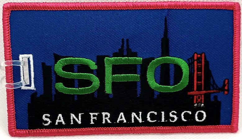 SFO San Francisco - Embroidered Bag Tag – Airline Employee Shop