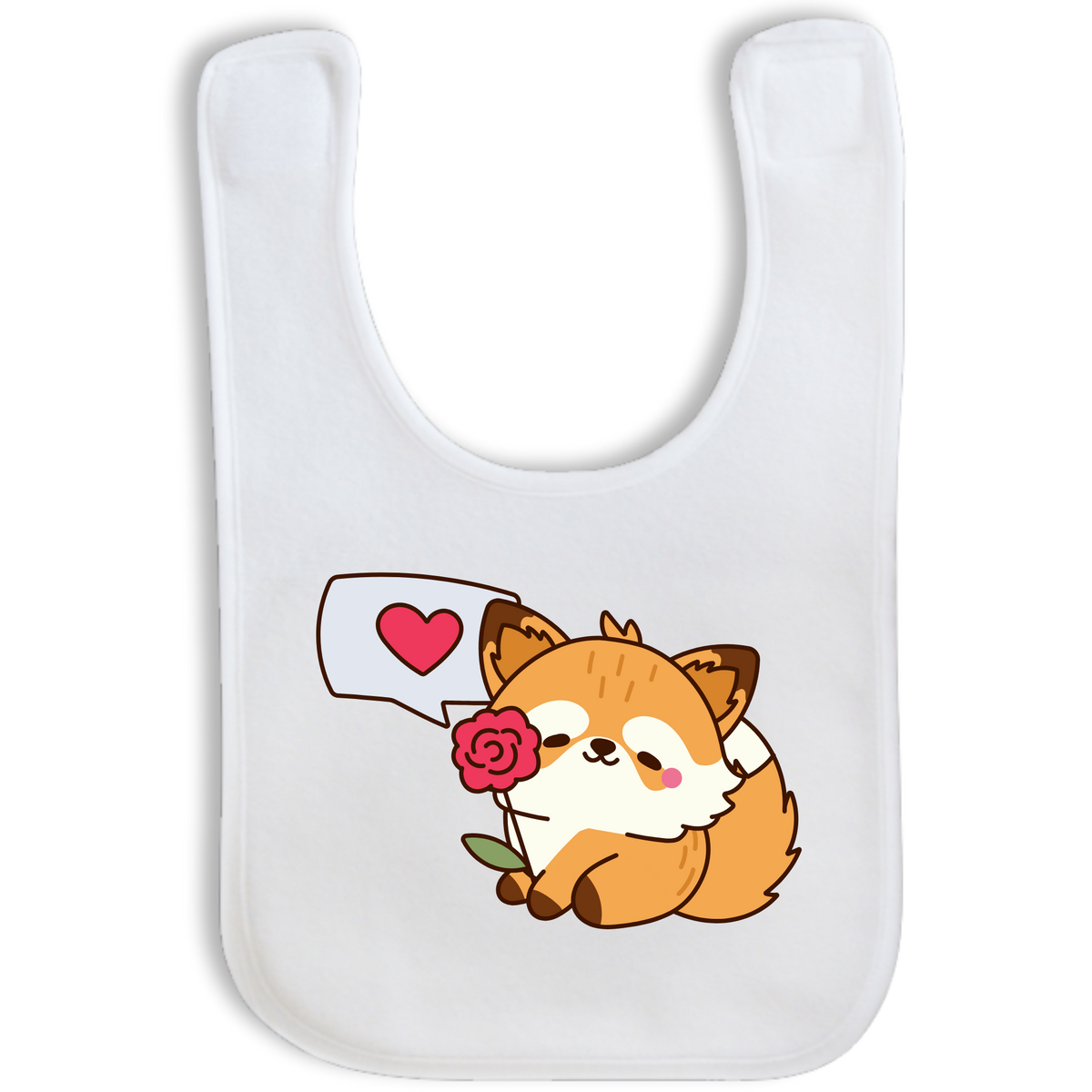 Foxy Loxy Send Love Valentines Baby Bib – Airline Employee Shop