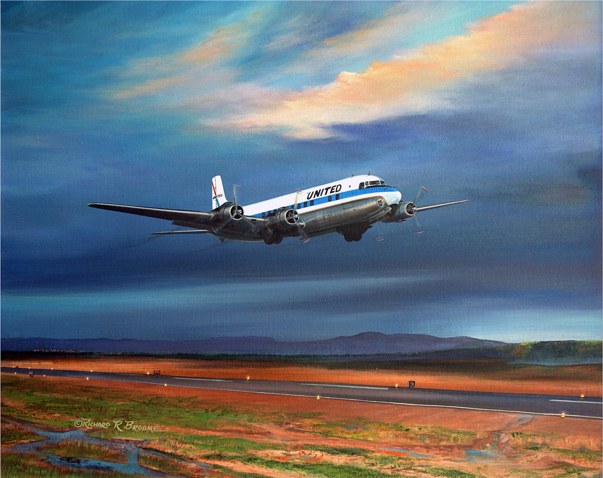 United Airlines DC6 Note Cards by Rick Broome – Airline Employee Shop
