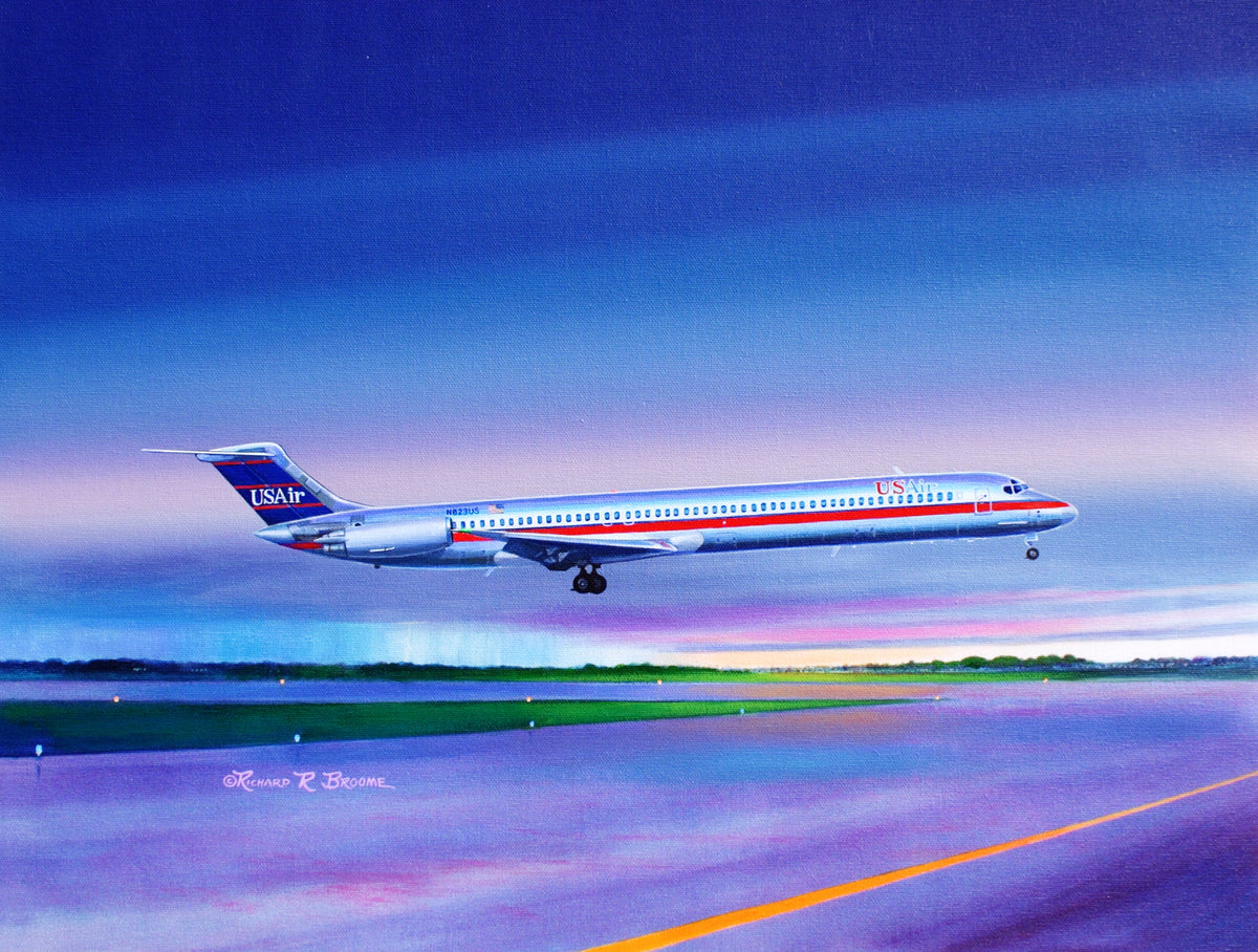 US Air DC MD80 Note Card by Rick Broome – Airline Employee Shop
