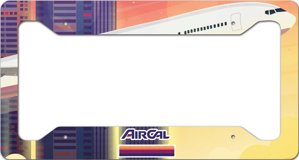 Air Cal Livery- License Plate Frame – Airline Employee Shop