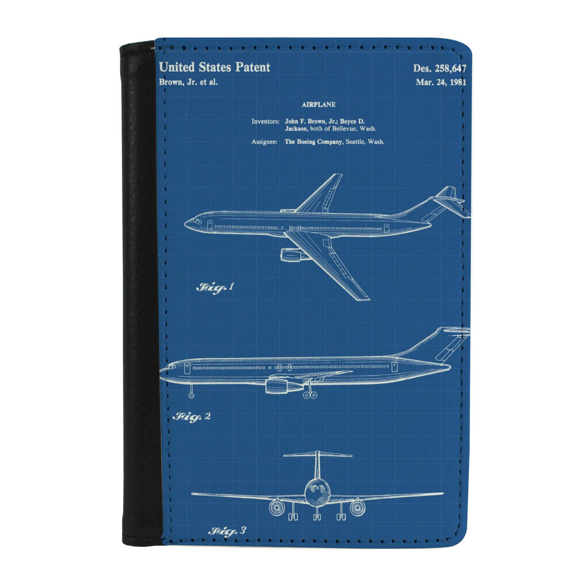 Airplane Blueprint Passport Case – Airline Employee Shop