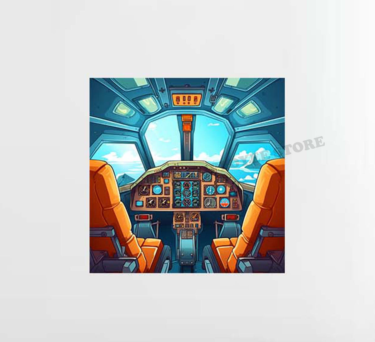 Cockpit Art Design Decal Stickers – Airline Employee Shop