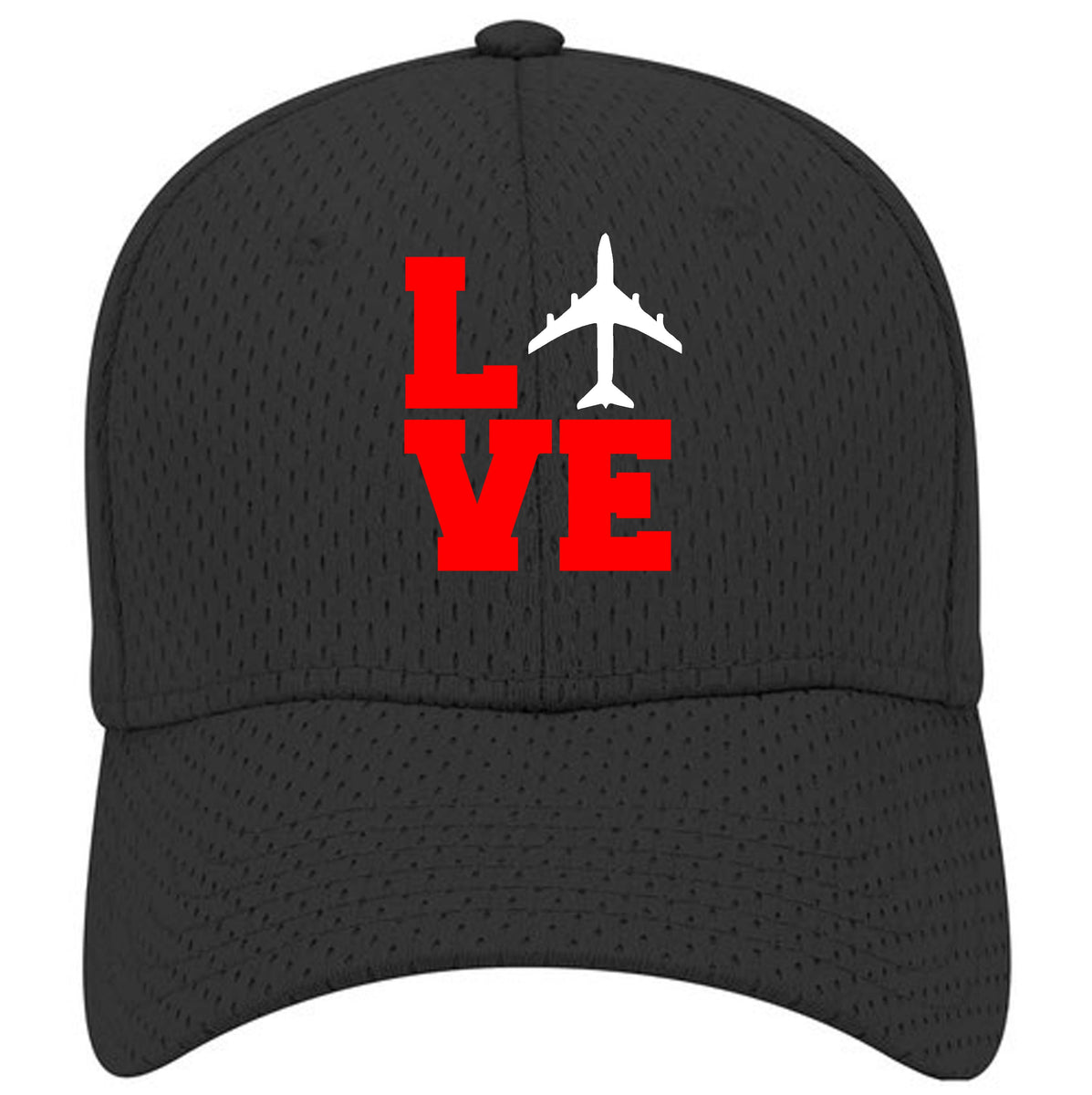 I Love Airplane Noise Mesh Cap – Airline Employee Shop
