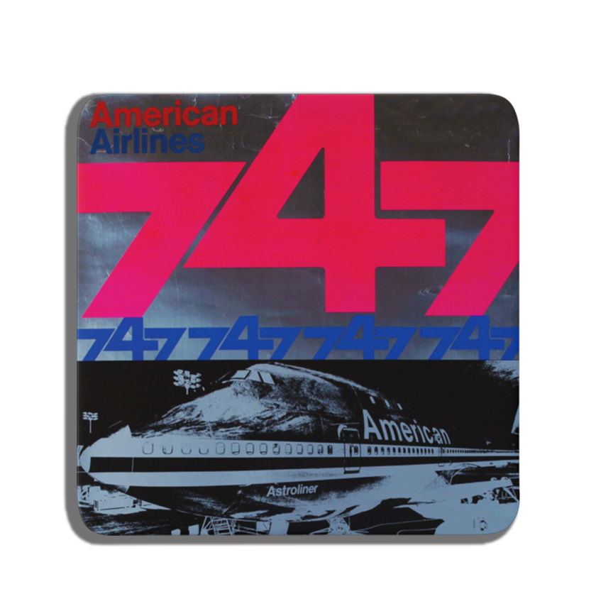 American Airlines 747 Square Coaster – Airline Employee Shop