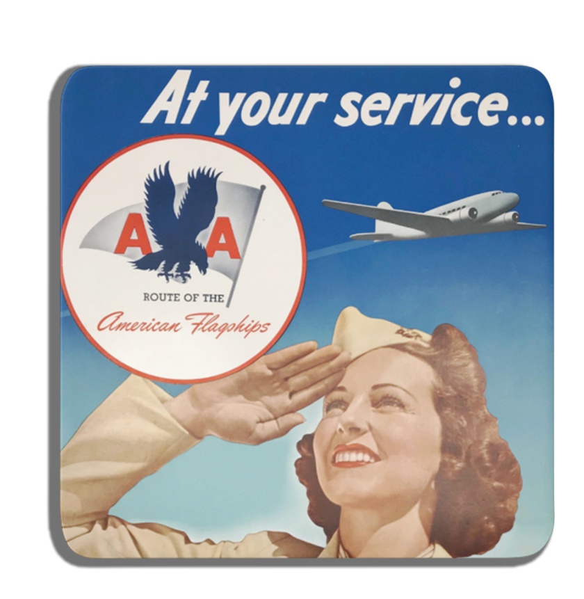 AA Flagship At Your Service - Square Coaster – Airline Employee Shop