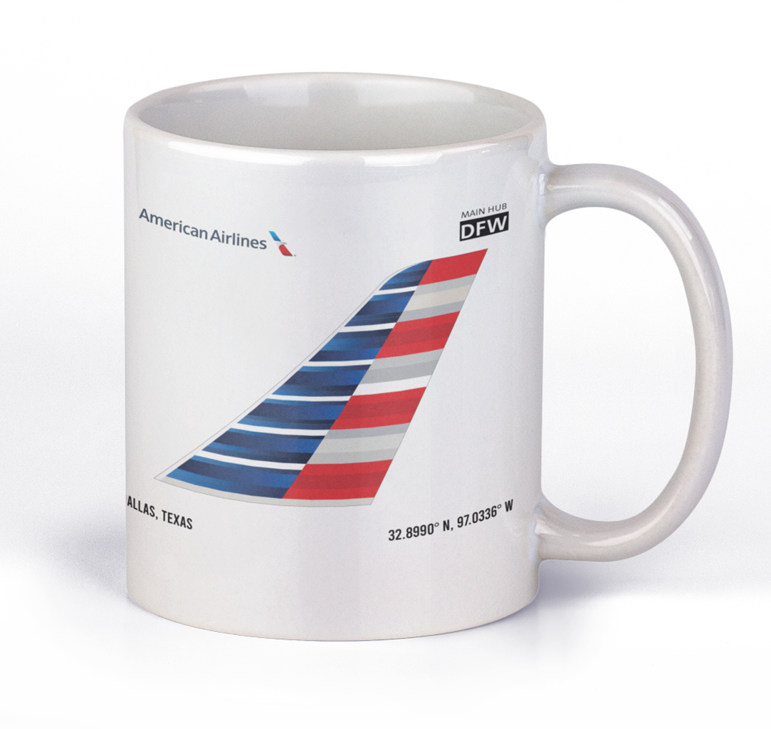 American Airlines DFW HUB - Coffee Mug – Airline Employee Shop