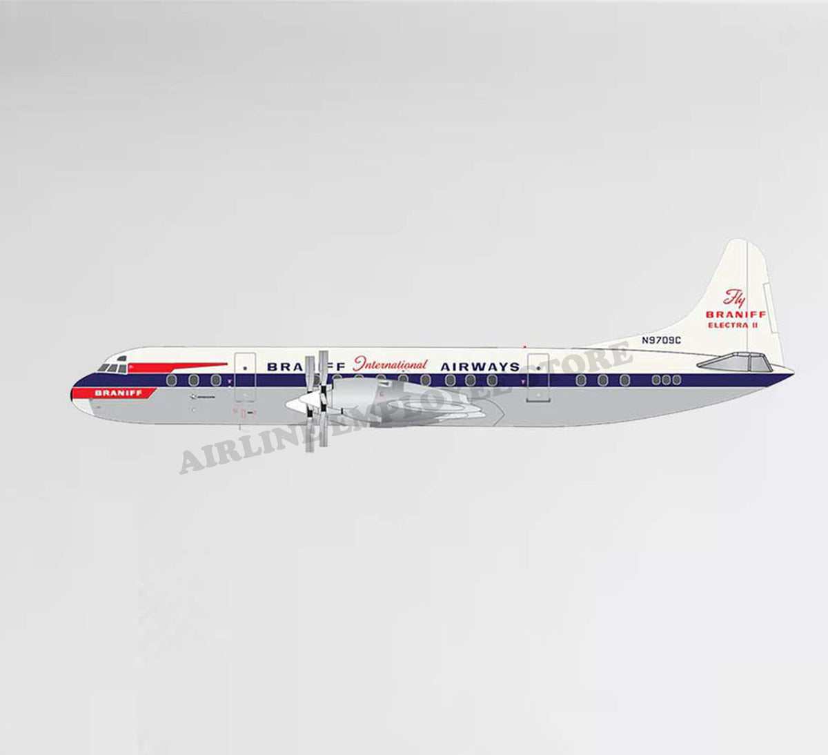Braniff Lockheed Electra Decal Stickers – Airline Employee Shop