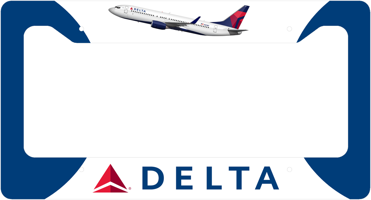 Delta Airlines Livery - License Plate Thick Frame – Airline Employee Shop