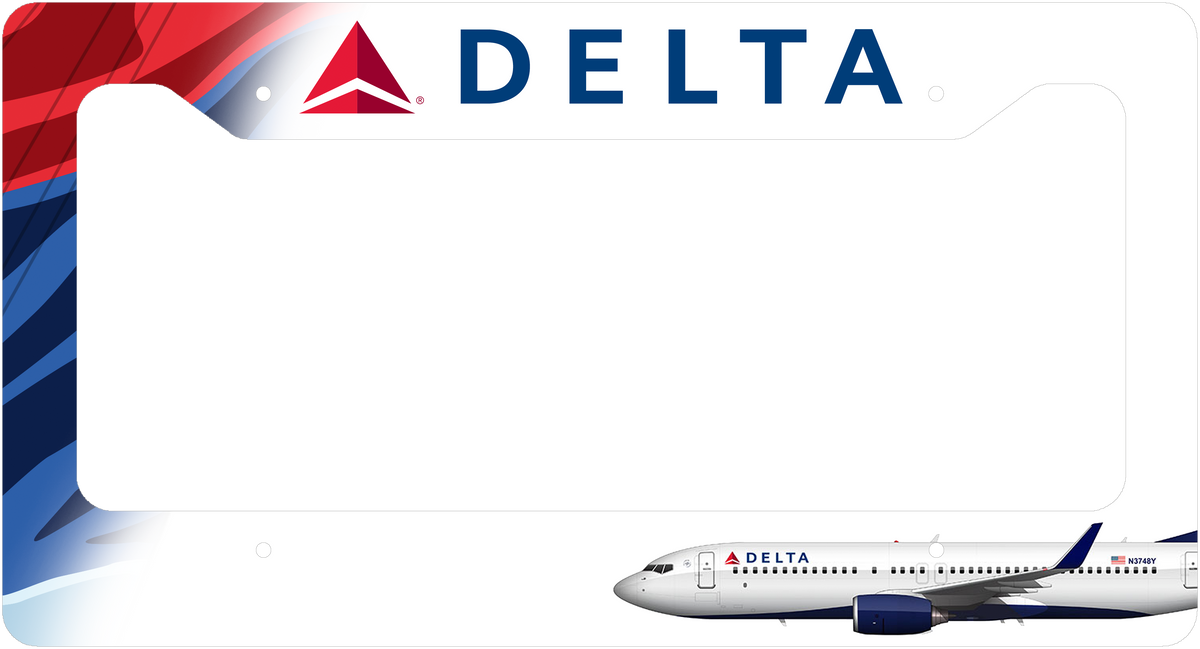 Delta Airlines Colors In Motion - License Plate Thick Frame – Airline ...