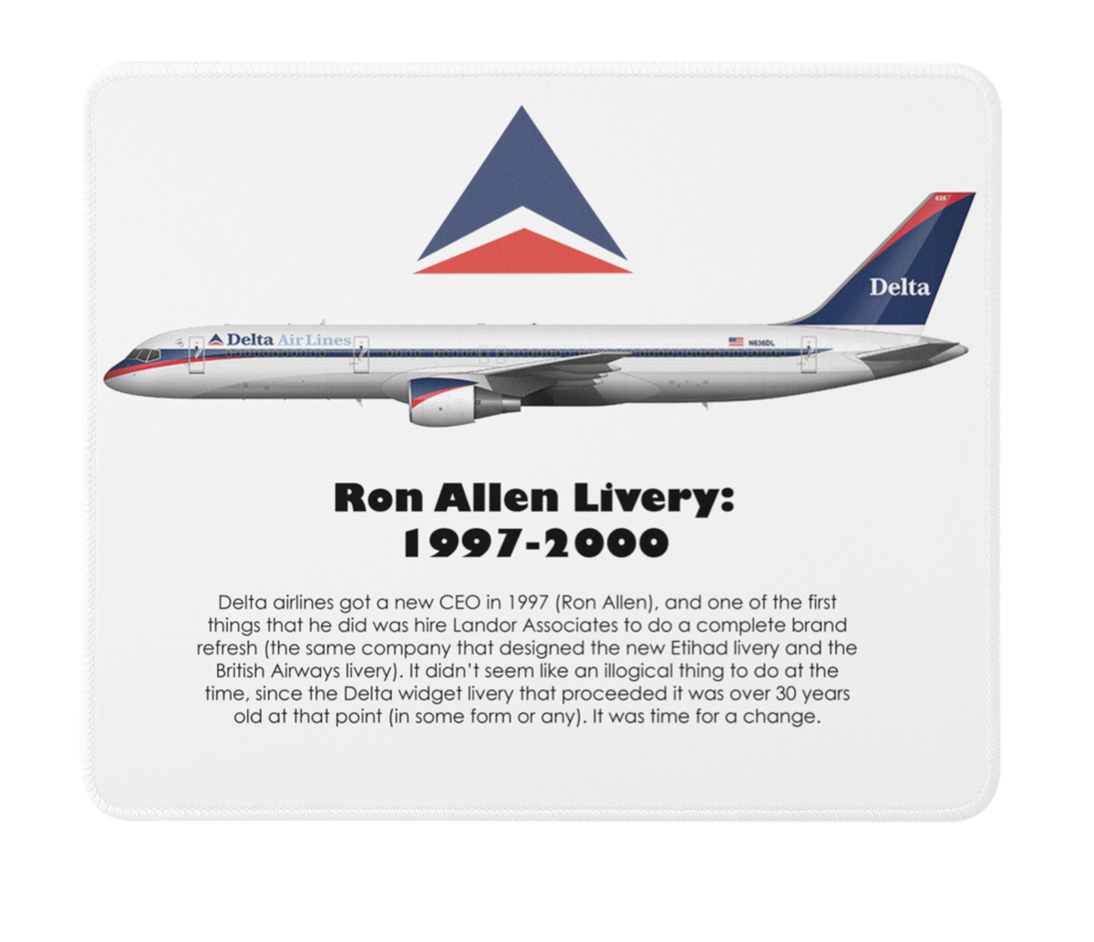 Delta Airlines Ron Allen: 1997-2000 Mousepad – Airline Employee Shop