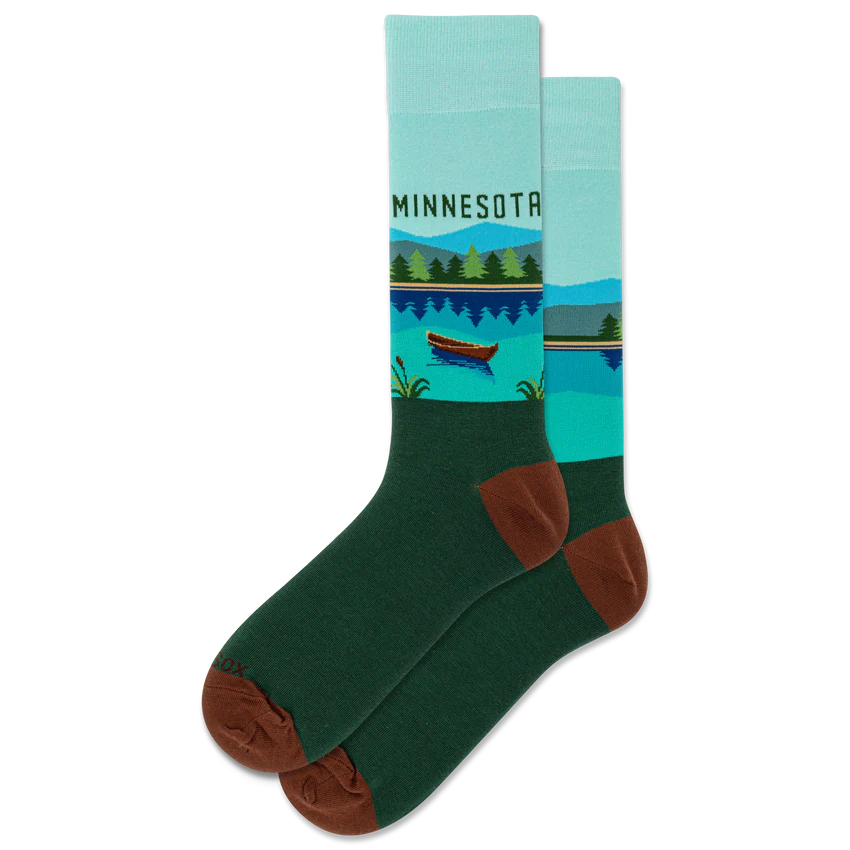 Hot Sox for Men - MINNESOTA NATURE SIDE - Crew Sock – Airline Employee Shop