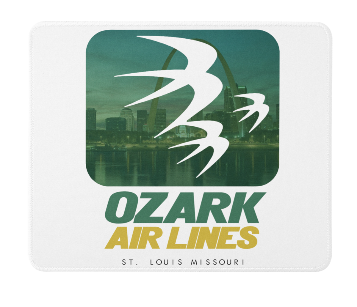 Ozark Logo Orgin View - St. Louis Missouri Mousepad – Airline Employee Shop