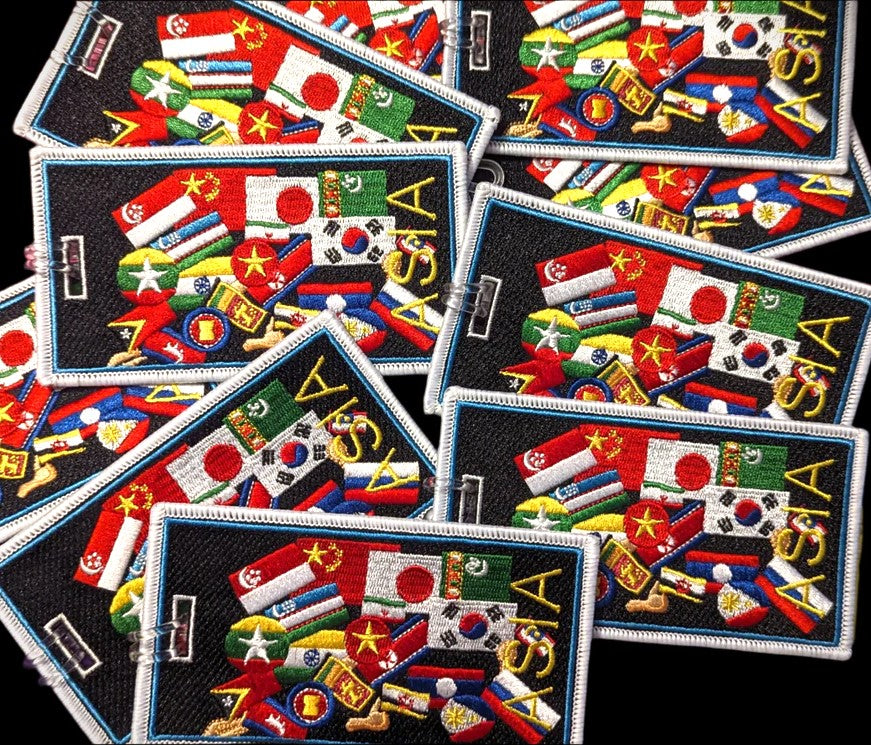 Asia Flags - Embroidered Bag Tag – Airline Employee Shop