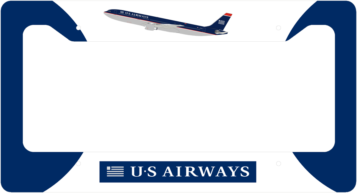US Airways Livery - License Plate Thick Frame – Airline Employee Shop