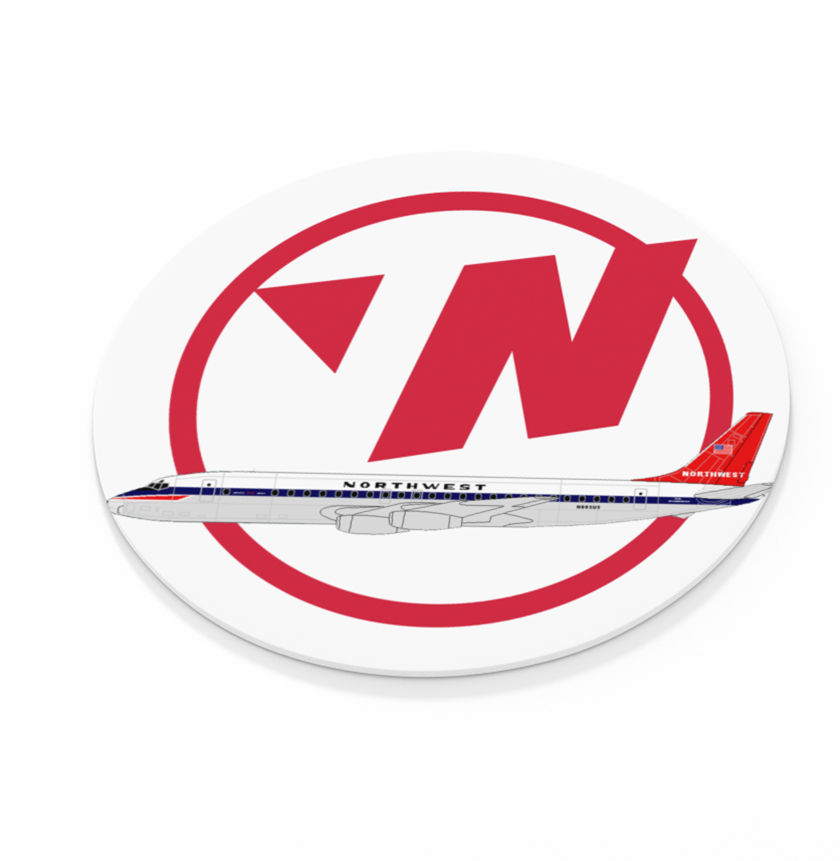 Western Airlines Logo w/ Livery - Round Coaster – Airline Employee Shop