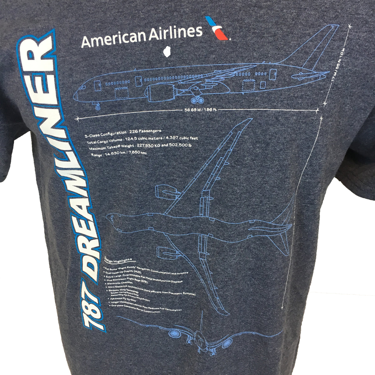 AA 787 Schematic T-Shirt – Airline Employee Shop