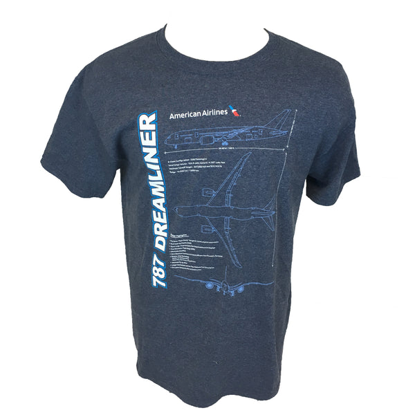 AA 787 Schematic T-Shirt – Airline Employee Shop