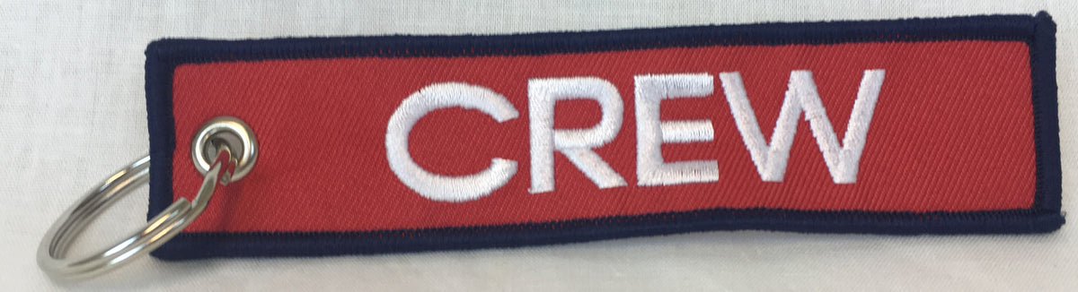 Embroidered Flight Crew Key Tag - Red/Blue – Airline Employee Shop