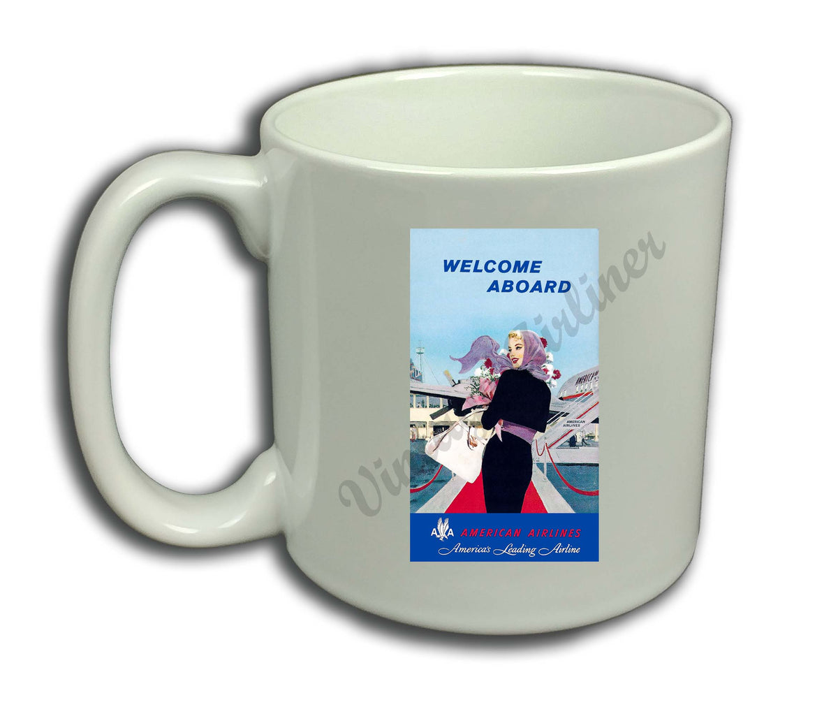 AA Welcome Aboard Vintage Coffee Mug – Airline Employee Shop