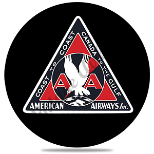 AA American Airways Triangle Round Coaster – Airline Employee Shop