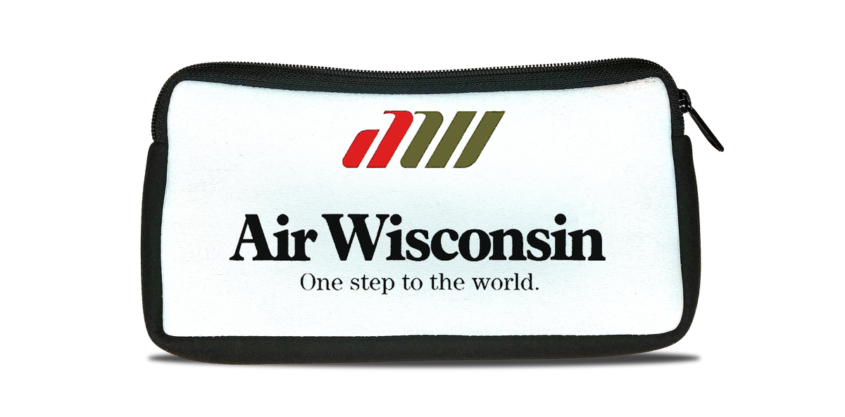 Air Wisconsin Logo Bag Sticker Travel Pouch – Airline Employee Shop