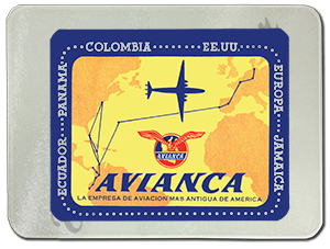 Avianca Airlines Vintage Bag Sticker Glass Cutting Board – Airline ...