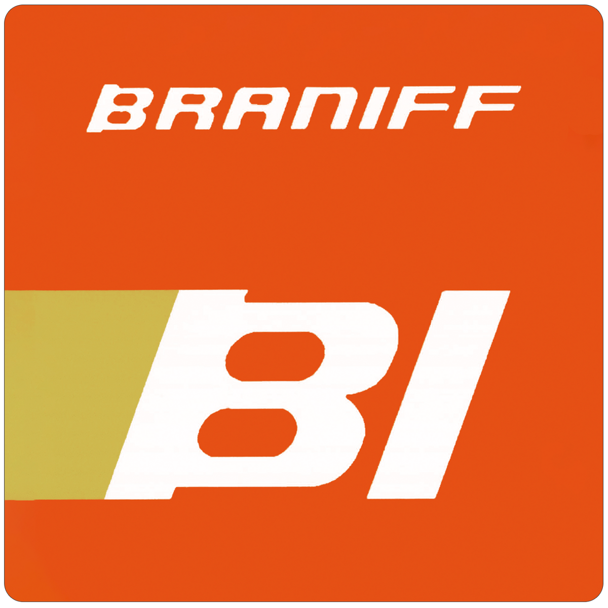 Braniff Logo Square Coaster – Airline Employee Shop