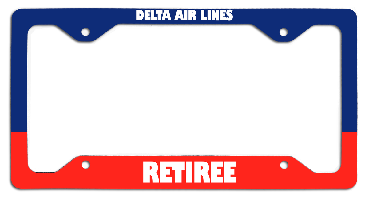 Delta Air Lines - Retiree - License Plate Frame – Airline Employee Shop