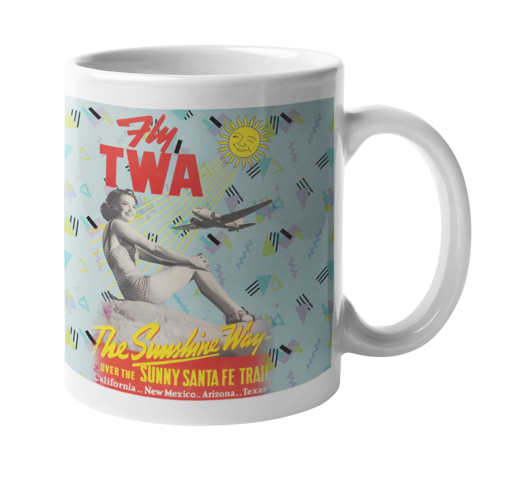 TWA Retro Pin Up Girl Coffee Mug – Airline Employee Shop