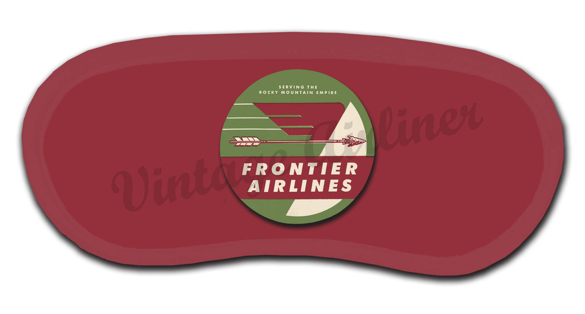 Frontier Airlines 1950's Vintage Bag Sticker Sleep Mask – Airline ...