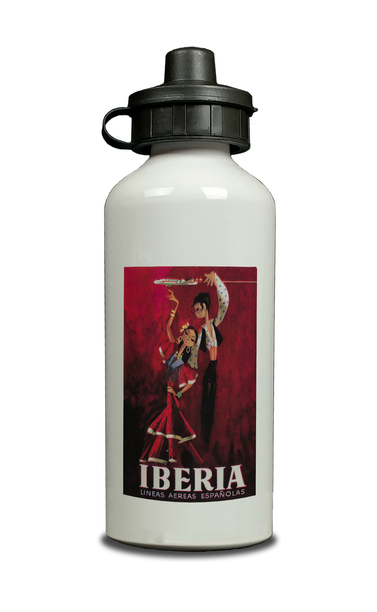 Iberia Airlines 1950's Fandango Dancers Aluminum Water Bottle – Airline ...