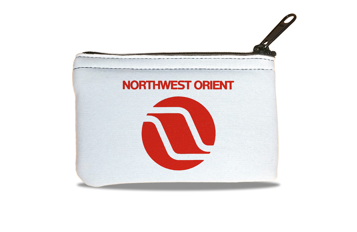 Northwest Orient Airlines Logo Bag Sticker Rectangular Coin Purse ...