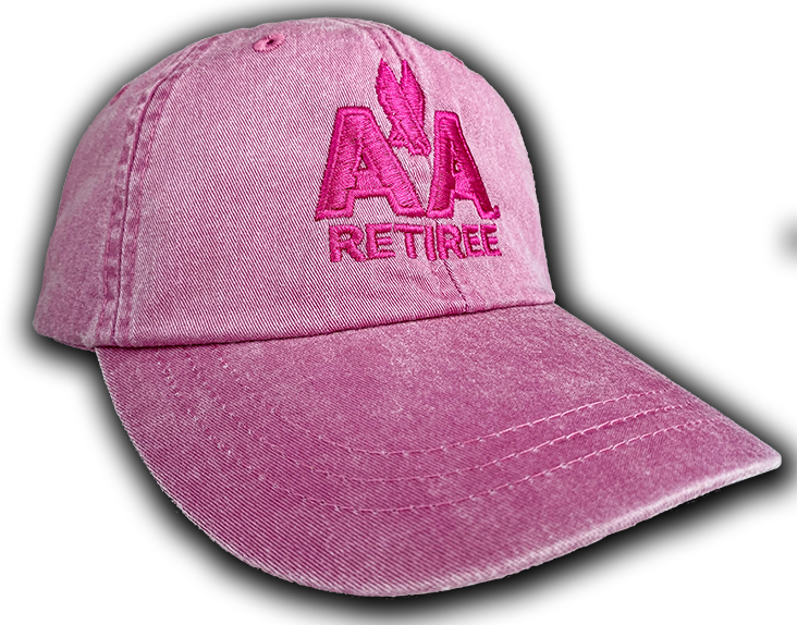 American Airlines Old AA Logo Retiree Pink Cap – Airline Employee Shop