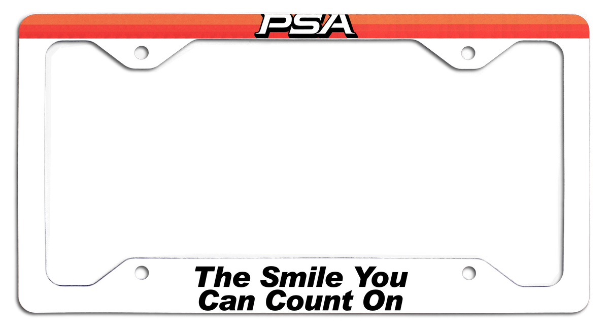 PSA - The Smile You Can Count On - License Plate Frame – Airline ...