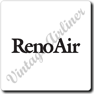 Reno Air Green Script Logo Square Coaster – Airline Employee Shop