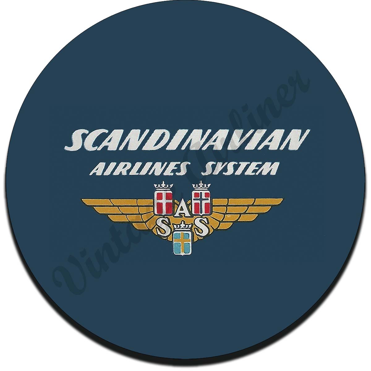 Scandinavian Airlines System Vintage Coaster – Airline Employee Shop