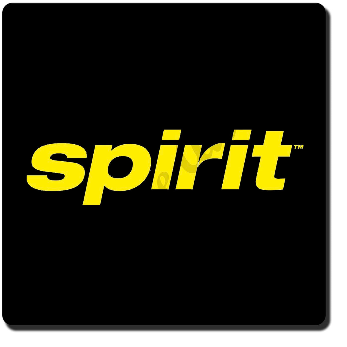 Spirit Airlines Yellow On Black Coaster – Airline Employee Shop