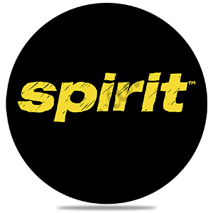 Spirit Airlines Black and Yellow Logo Round Coaster – Airline Employee Shop