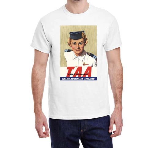 Vintage Trans Australian Airlines TAA Travel Poster T-shirt – Airline ...