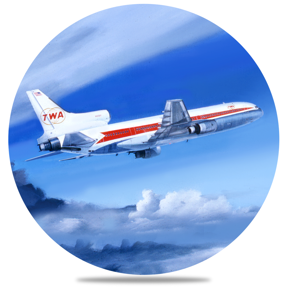 TWA L1011 Round Coaster by Rick Broome – Airline Employee Shop