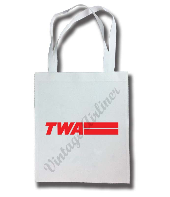 TWA Red Logo with Lines Tote Bag – Airline Employee Shop
