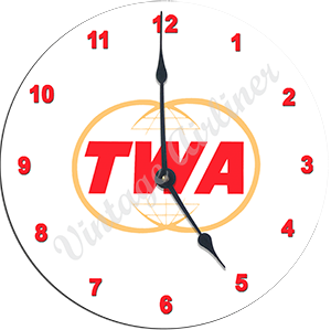 TWA Globe Logo Wall Clock – Airline Employee Shop