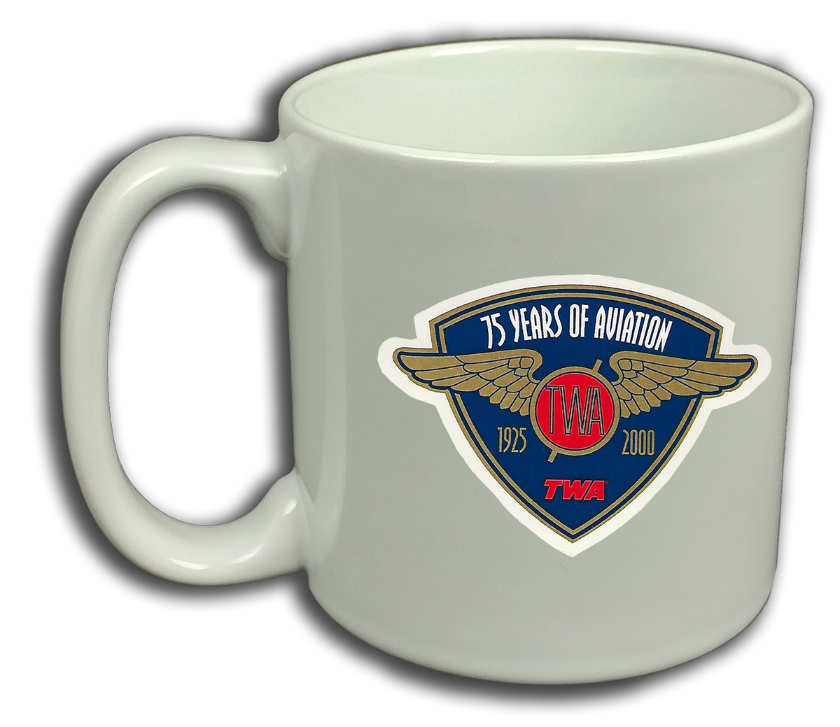 TWA 75 Years of Aviation Cover Coffee Mug – Airline Employee Shop