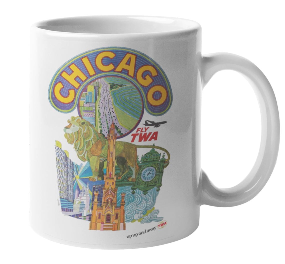 TWA Vintage Chicago Coffee Mug – Airline Employee Shop