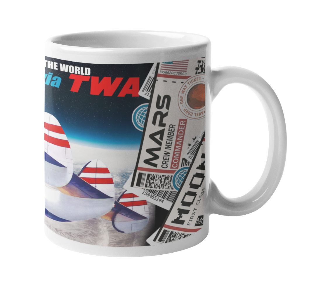 TWA World Collage Coffee Mug – Airline Employee Shop