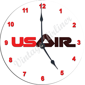 US Air 1979 Logo Wall Clock – Airline Employee Shop