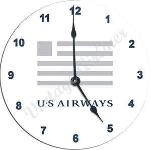 US Airways Logo Wall Clock – Airline Employee Shop